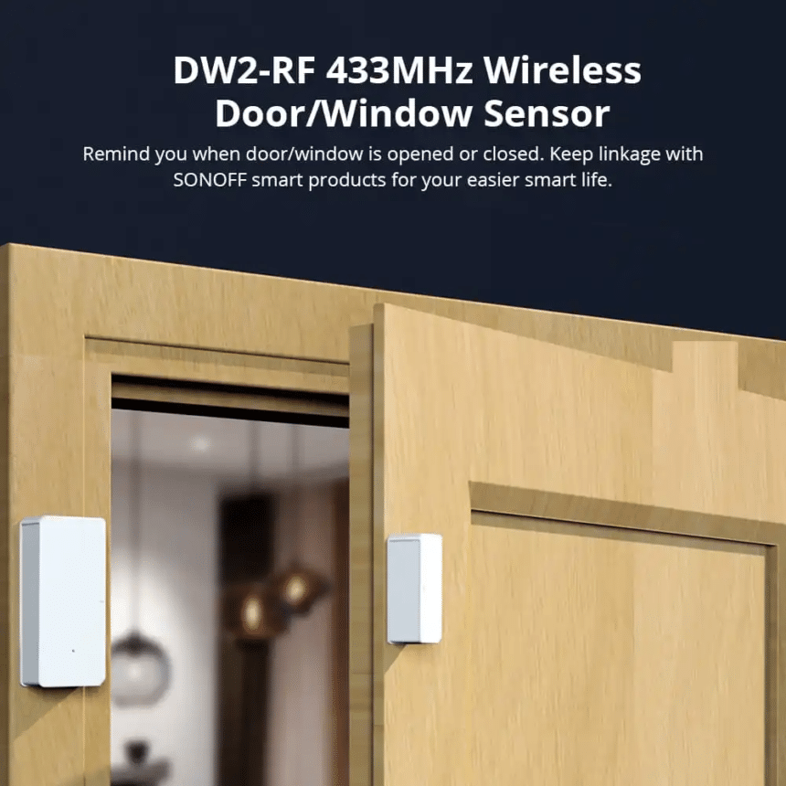 SONOFF DW2-RF – 433MHz RF Wireless Door/Window Sensor - We Volt