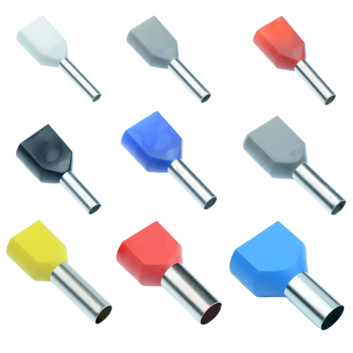 Double Wire Tubular Pre-Insulated Ferrule Terminals (Price/Bag) - We Volt